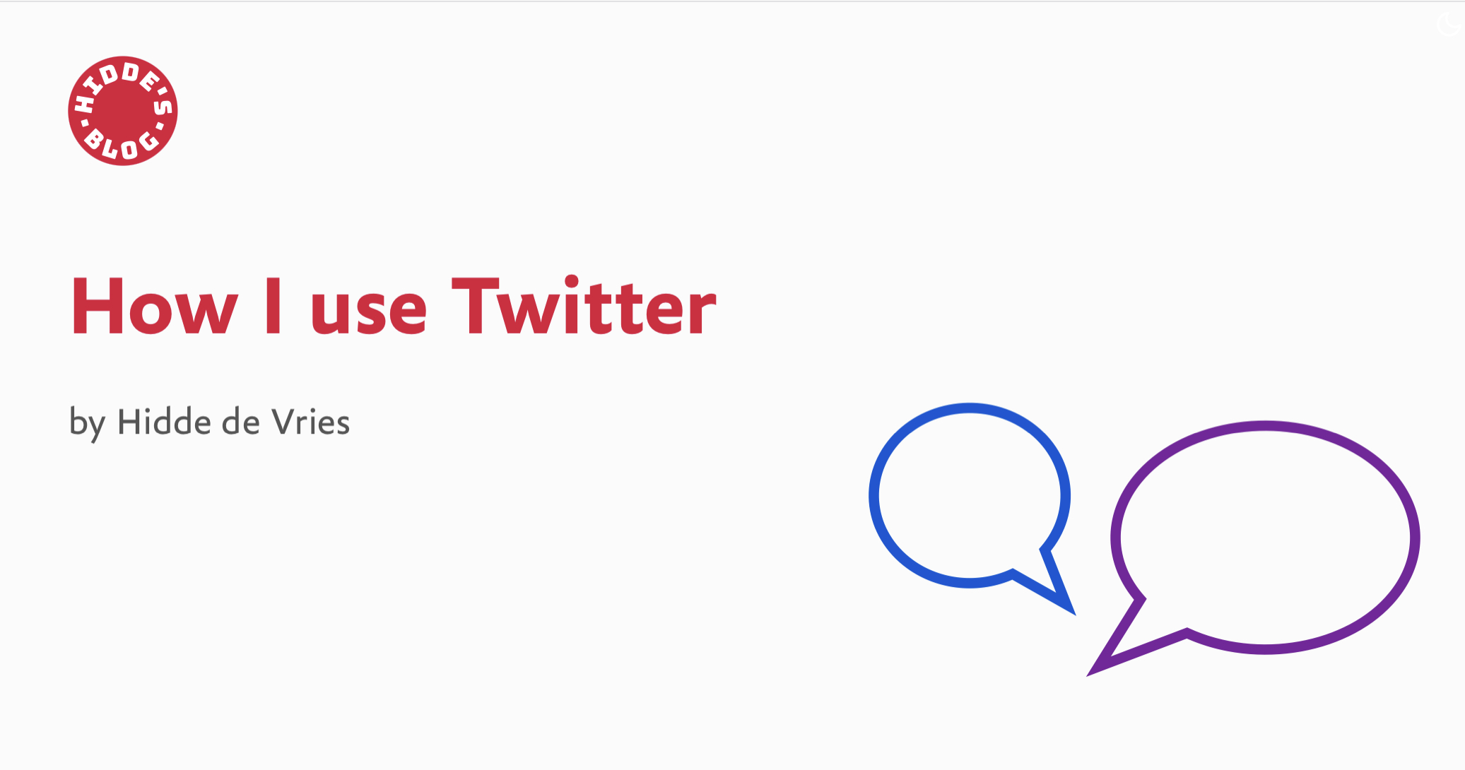 How I use Twitter | hidde.blog